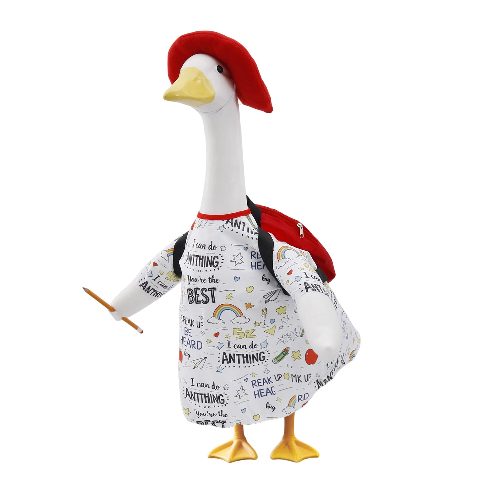 Back to School Porch Goose Outfit Set for Plastic Cement Statue Lawn ...