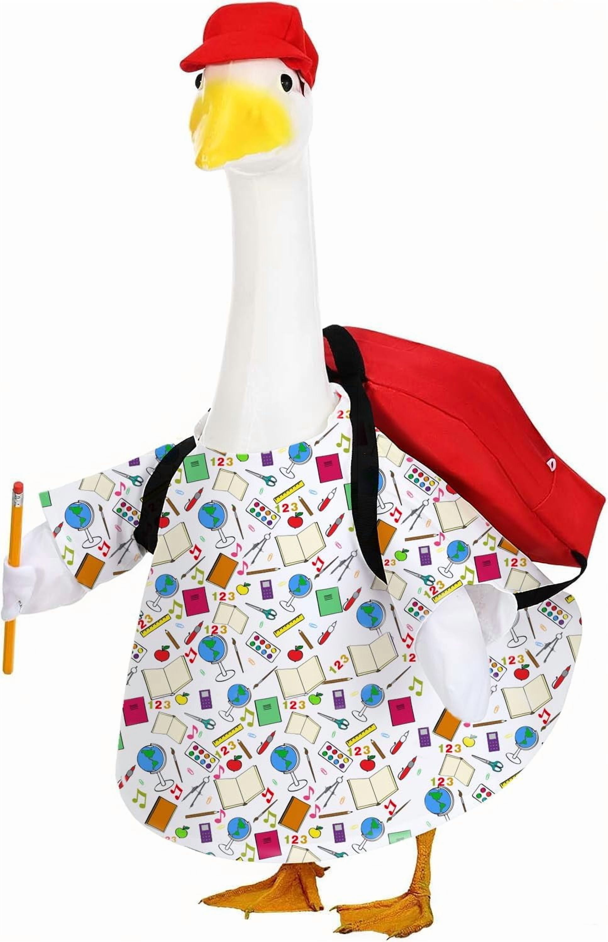 Back to School Porch Goose Outfits,4 Pcs/Set Yard Goose Statue Clothes ...