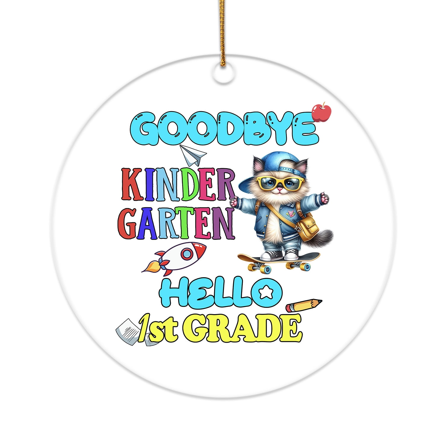 Back to School Ragdoll Goodbye Kindergarten Hello 1st Grade Acrylic ...