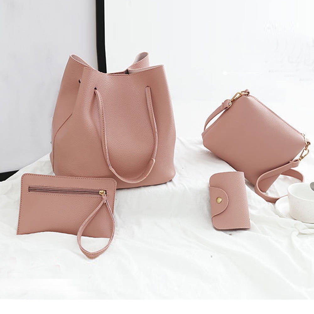 Dvkptbk 4Pcs Women Pattern Leather Handbag, Crossbody, Messenger Bag ...