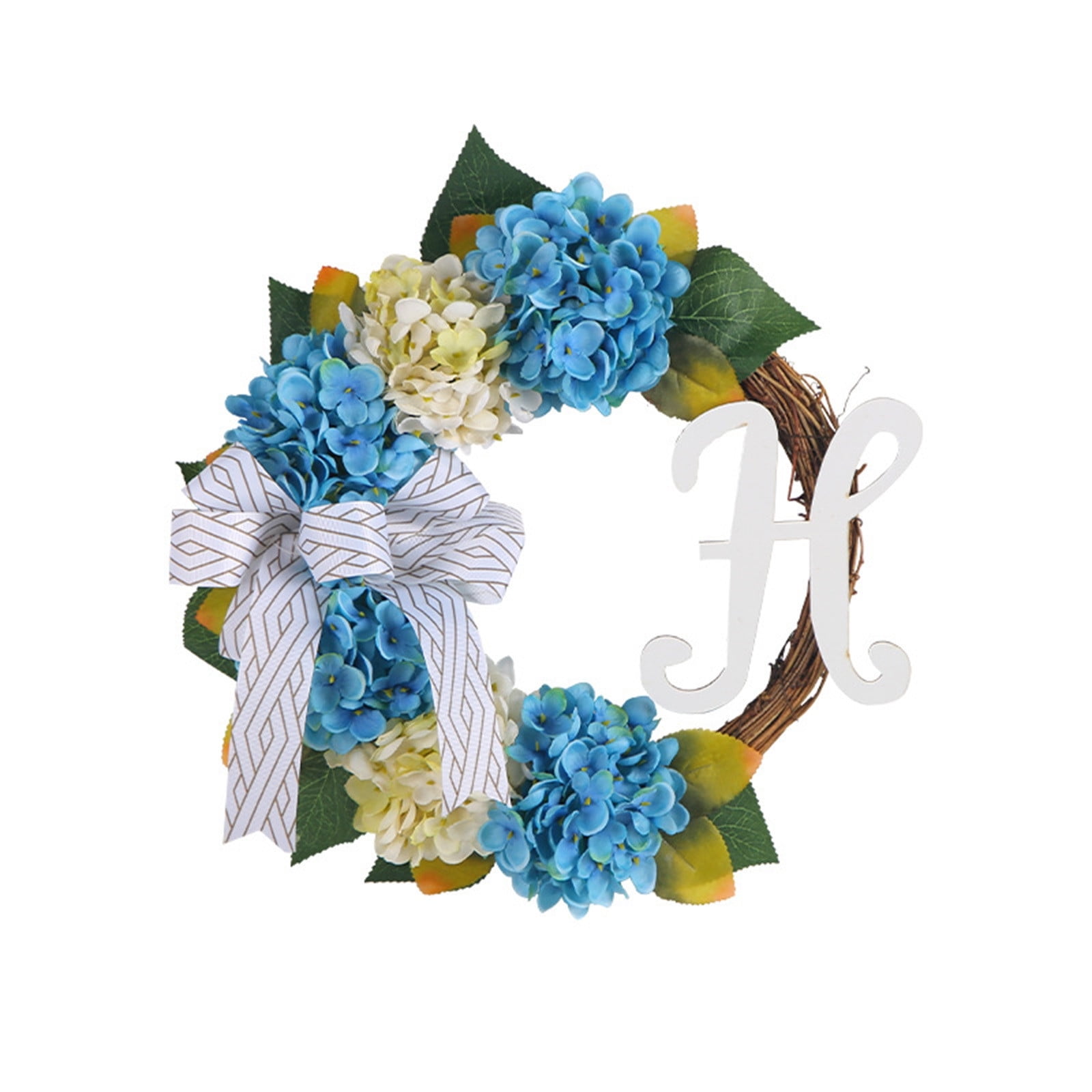 Back to School Savings! OUTOLOXIT Blue Hydrangea Wreath Front Door ...