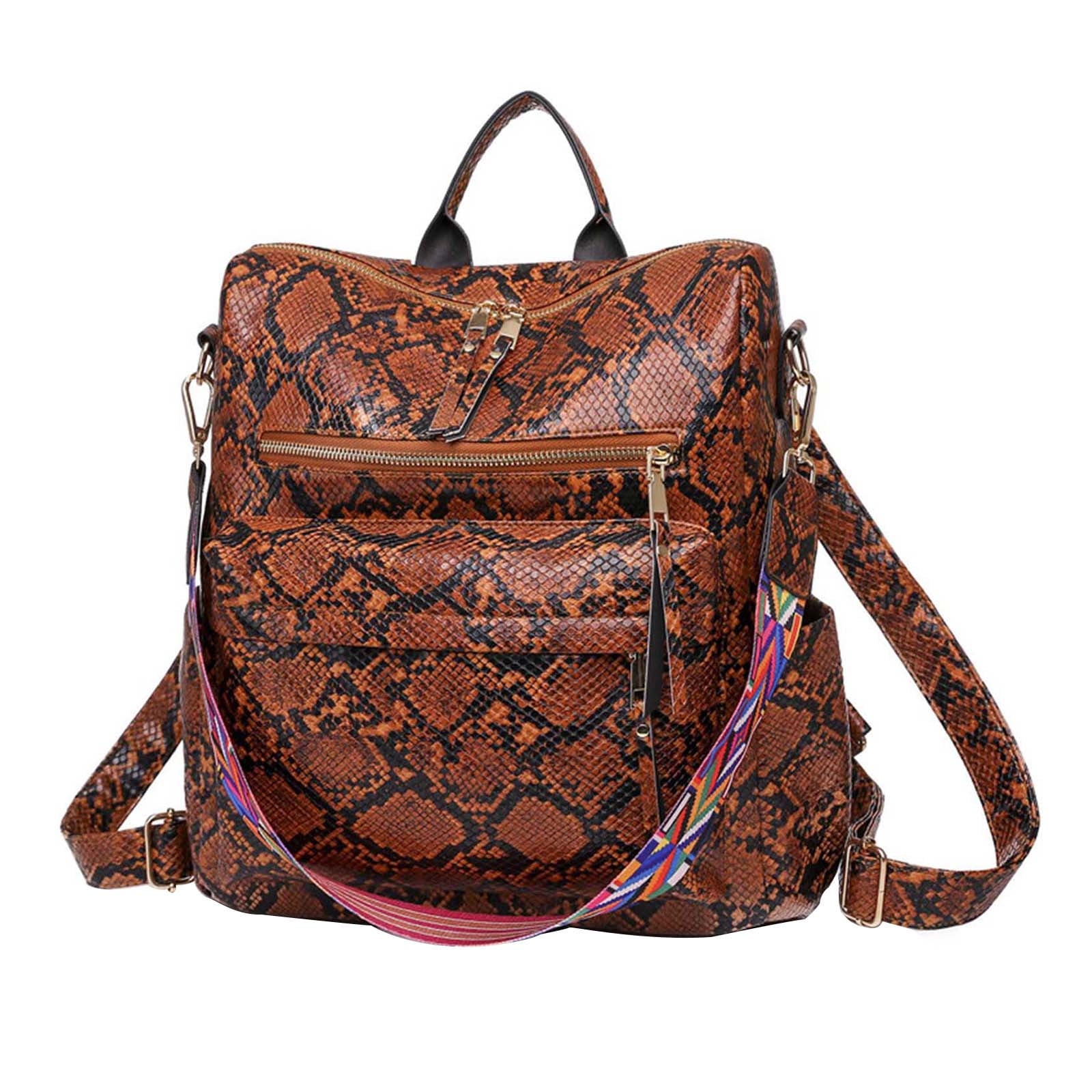 Back to School Savings! SRUILUO Backpacks Purse for Women Leather ...