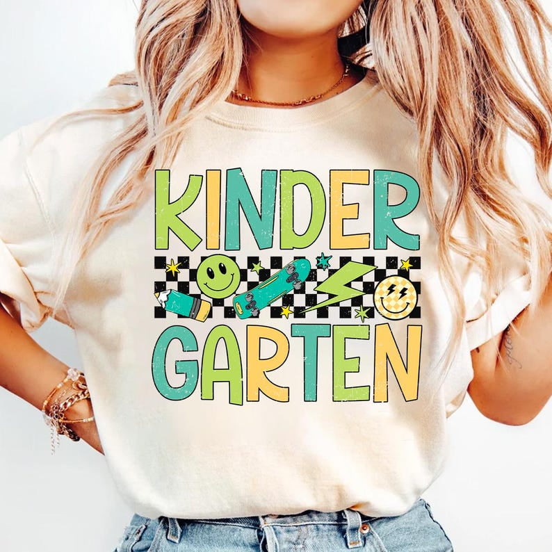 Back to School Shirt Bundle for Boys, Kindergarten Dude Shirt, Retro ...