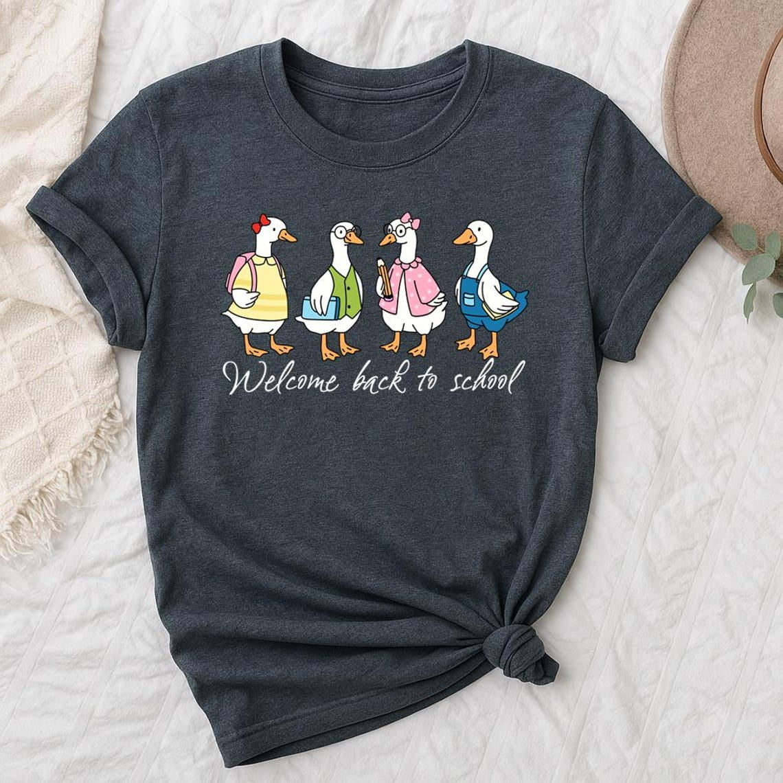 Back to School Shirt, Goose Teacher T-Shirt, Welcome Back Graphic Tee ...