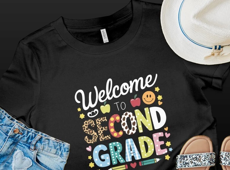 Back to School Shirt Welcome to Second Grade T-Shirt, Cute School Shirt ...