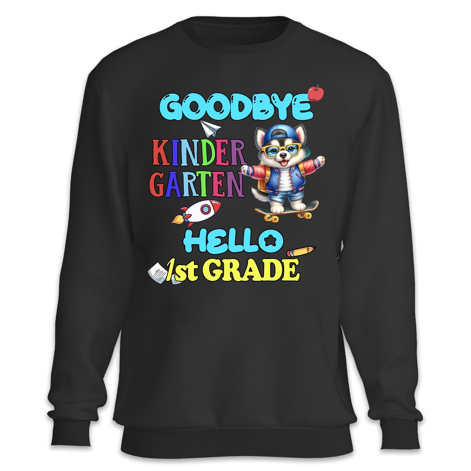 Back to School Siberian Husky Goodbye Kindergarten Hello 1st Grade ...