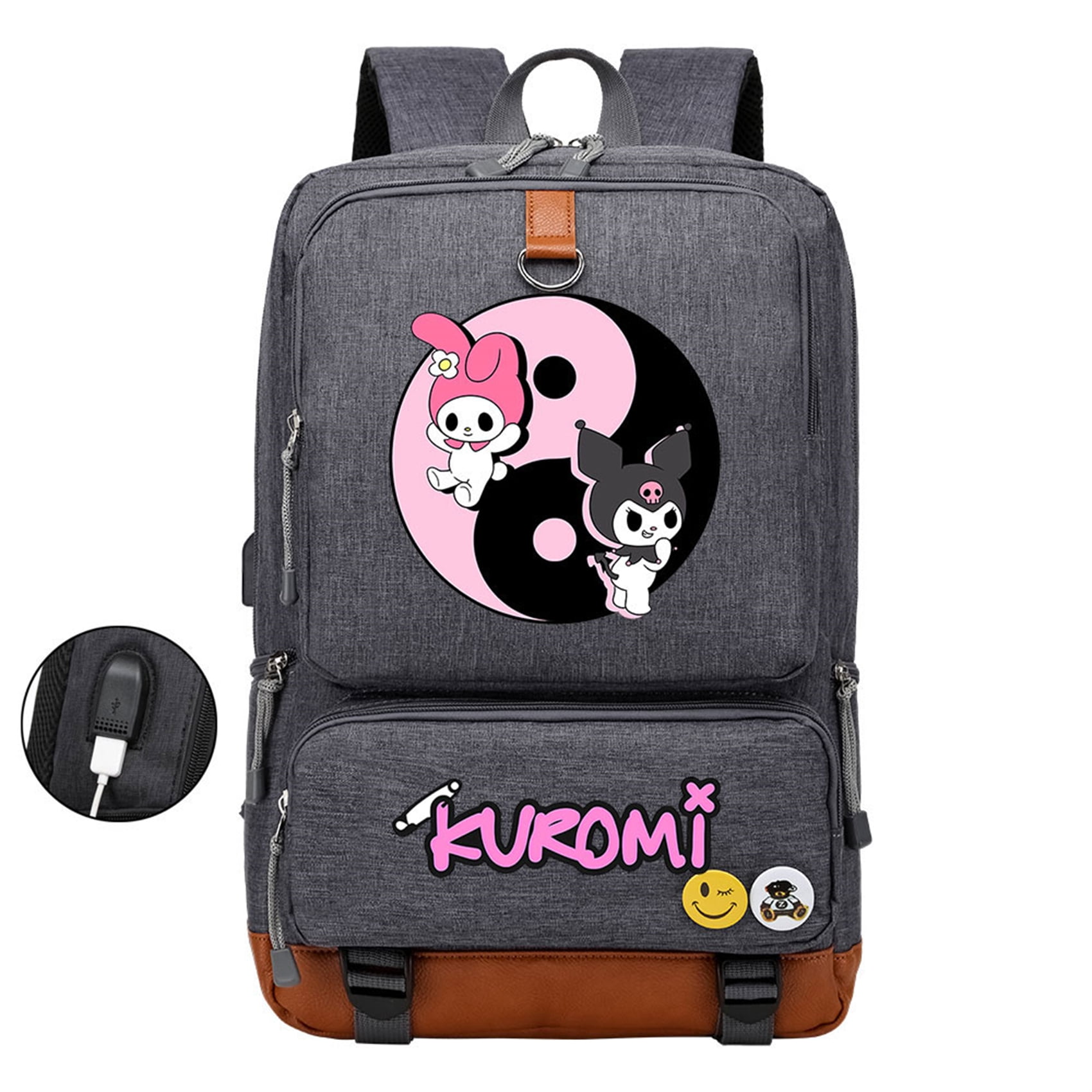Back to School Student Backpack Kuromi Cute Book Bag-Classic Canvas ...