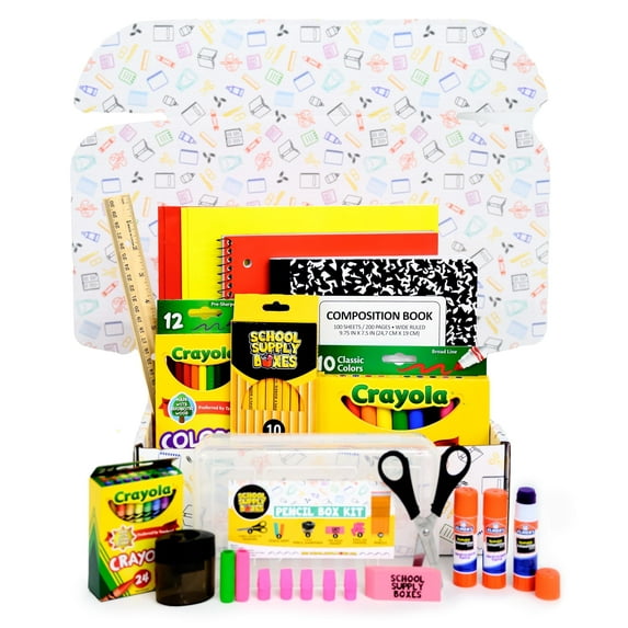 School Supply Boxes, Back to School Supply Kit for Grades K-5 ...