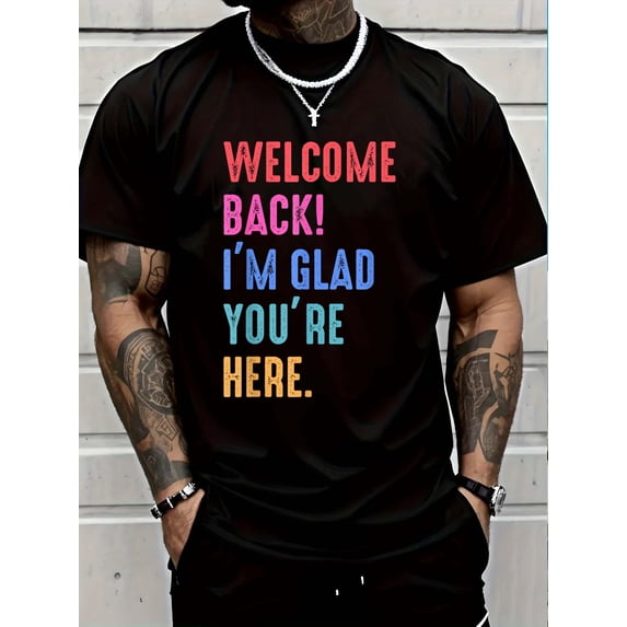 Back to School Teacher Welcome Back I'm Glad You're Here T-Shirt Soft ...