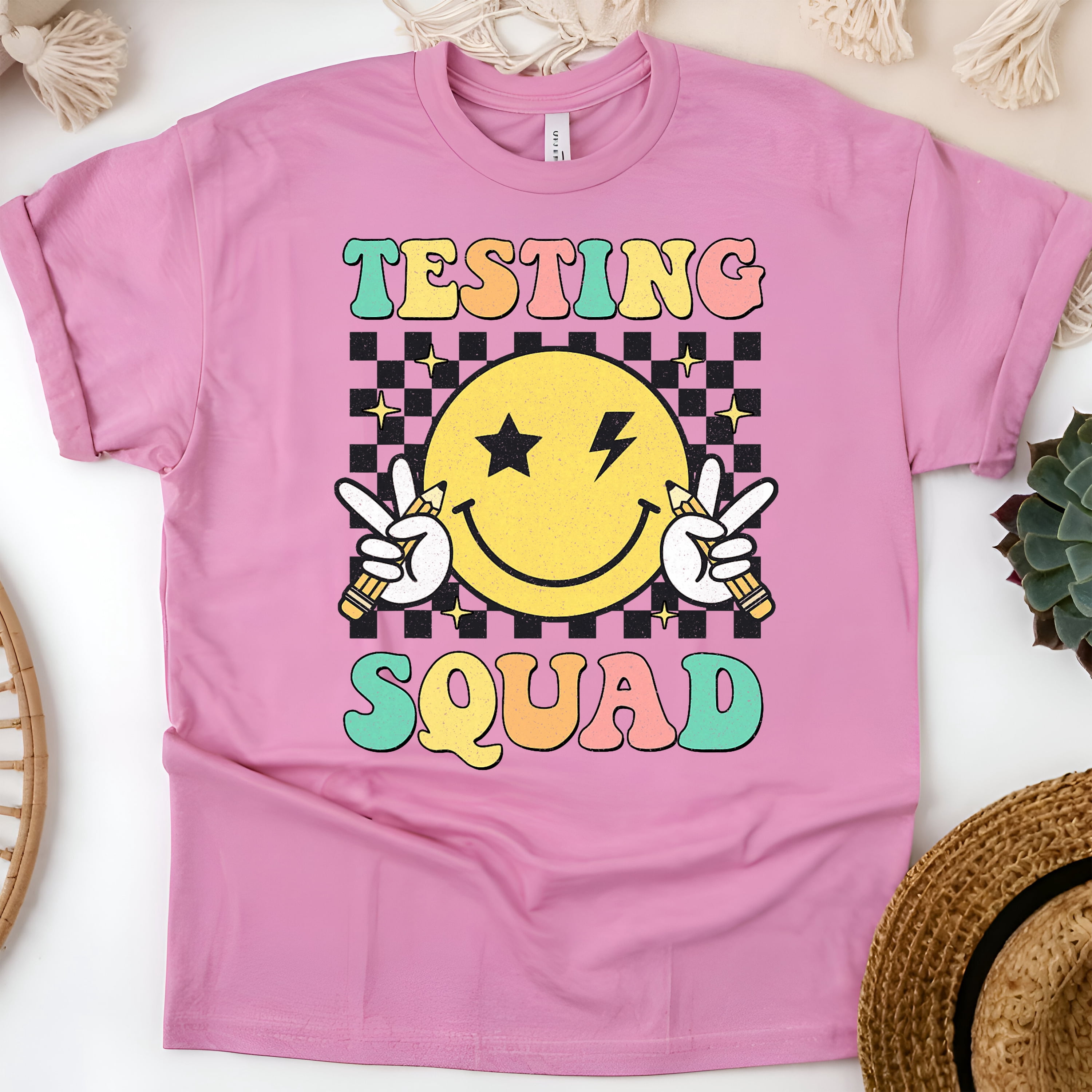 Back to School Testing Shirt for Teachers and Students | Checkered ...
