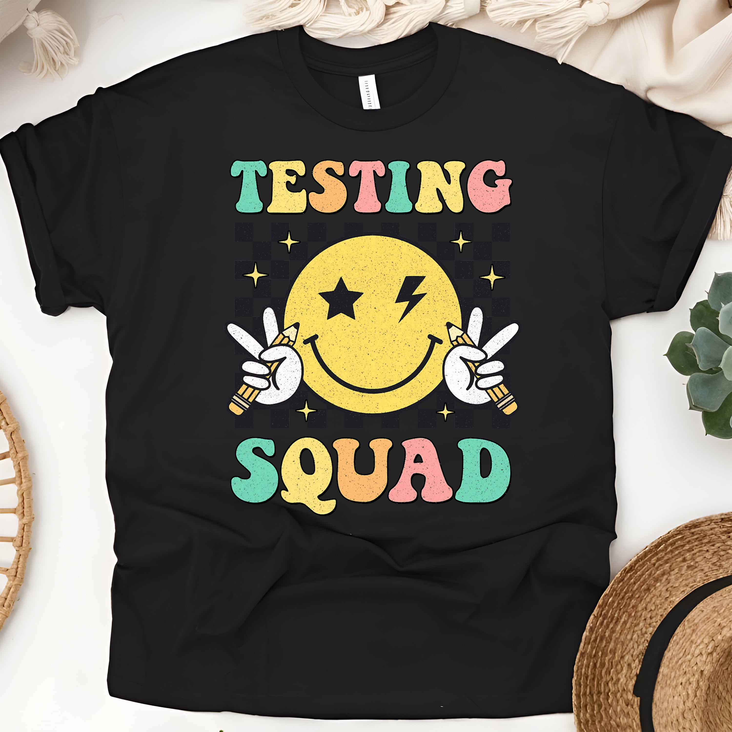 Back to School Testing Shirt for Teachers and Students | Checkered ...