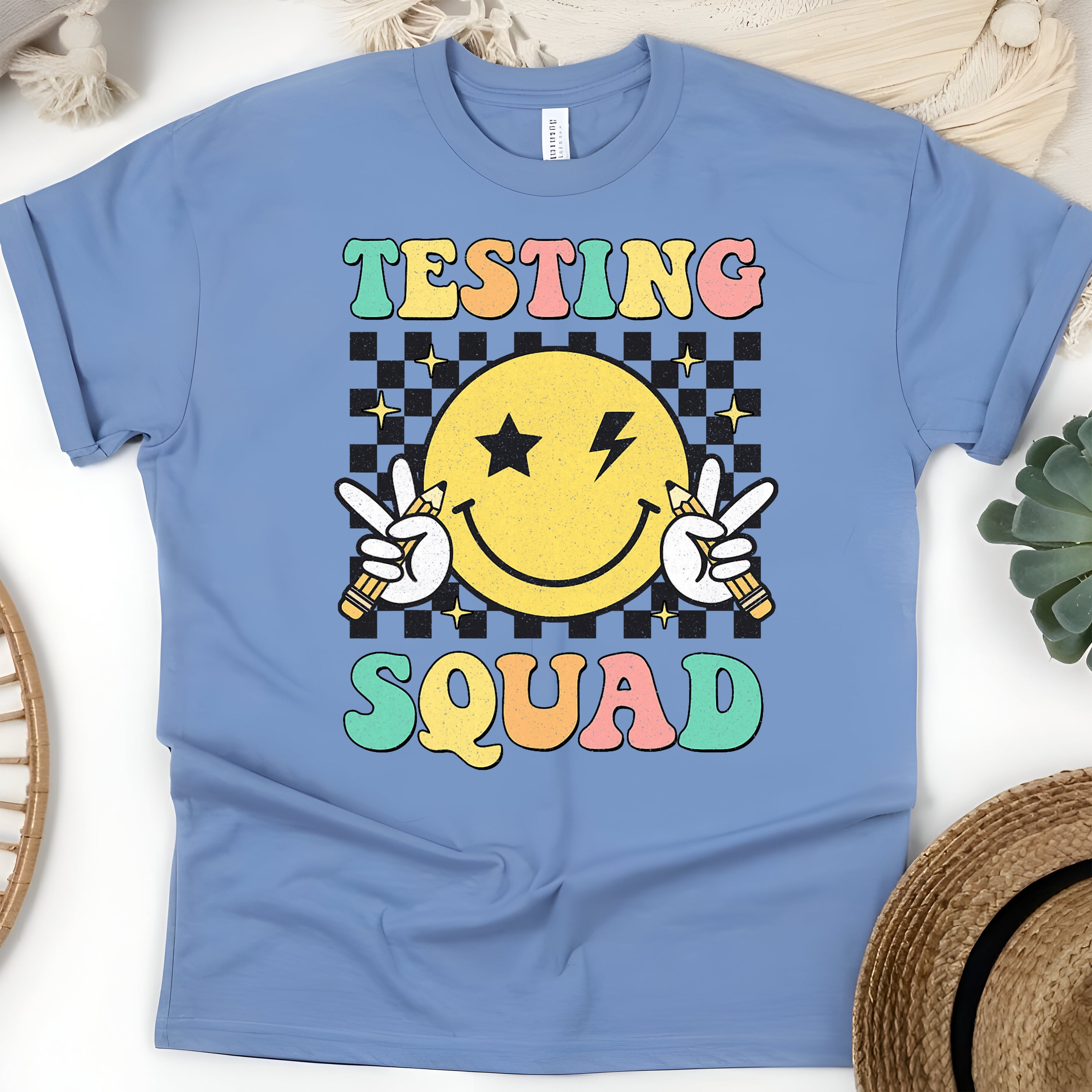 Back to School Testing Shirt for Teachers and Students | Checkered ...