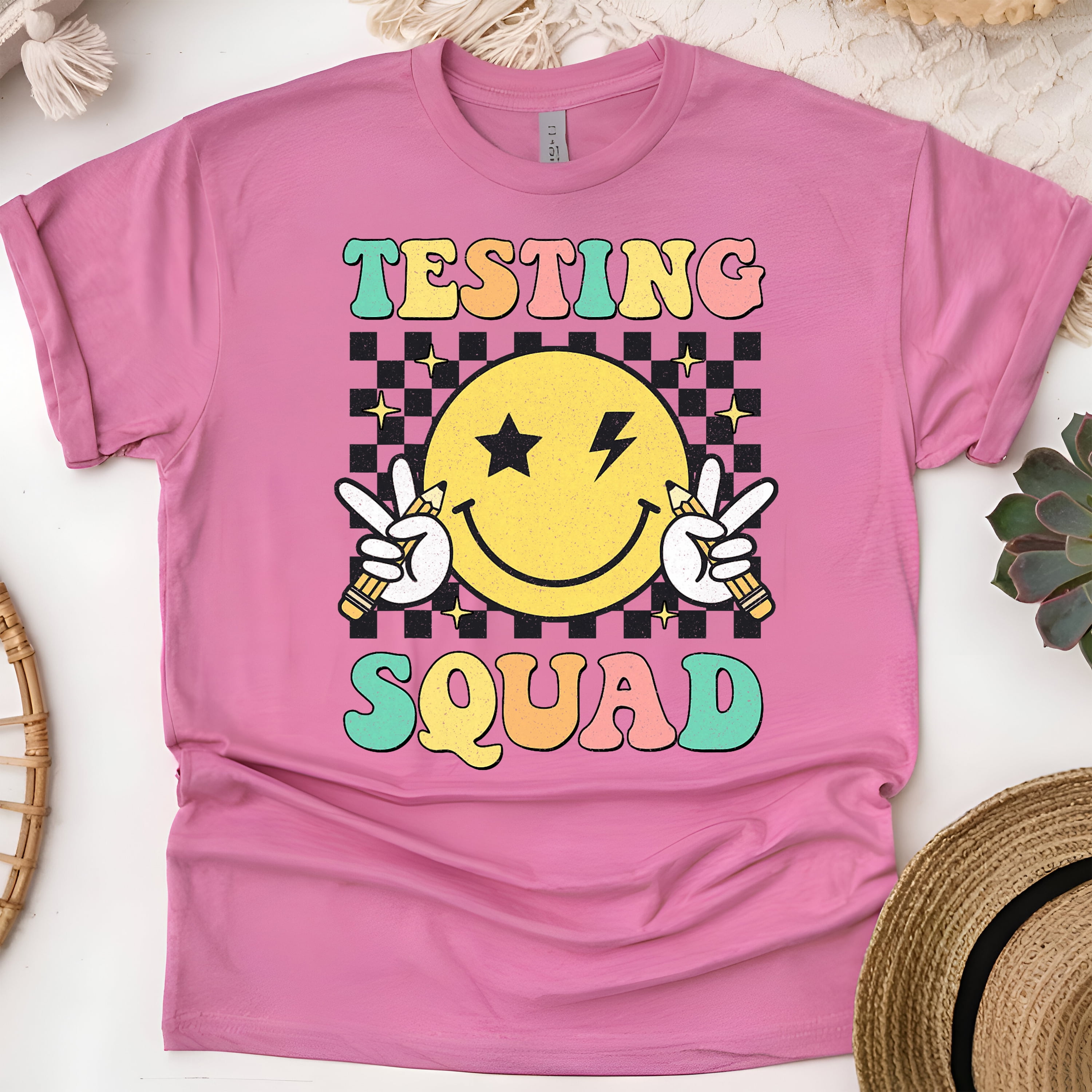 Back to School Testing Shirt for Teachers and Students | Checkered ...