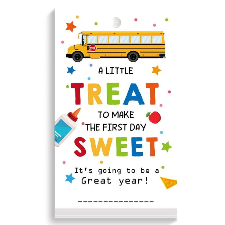 Back to School Treat Bags – Sweet First Day Gift for Kids – Fun Bus ...