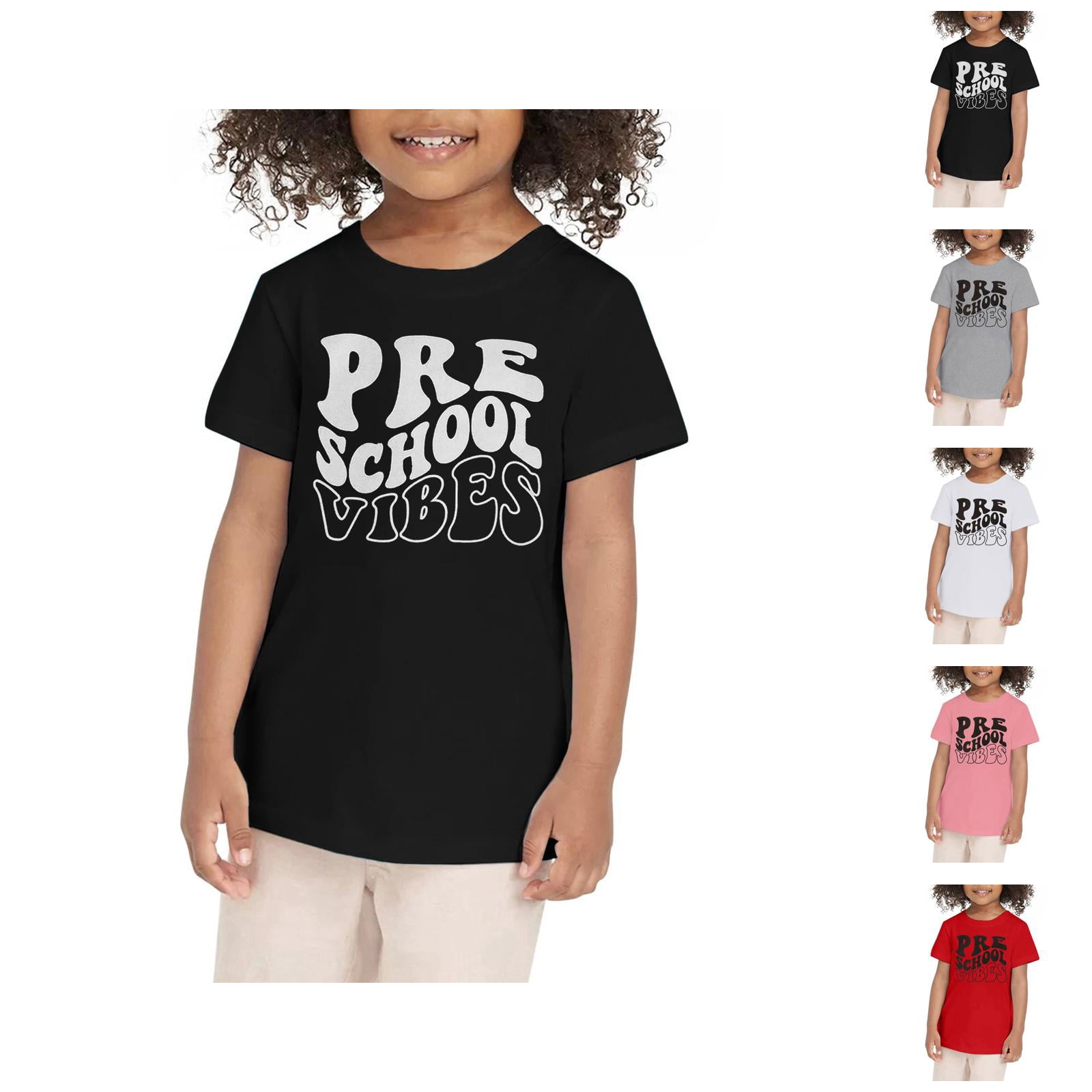Back to School Tshirts for Boys Girls Short Sleeve Crewneck Casual T ...