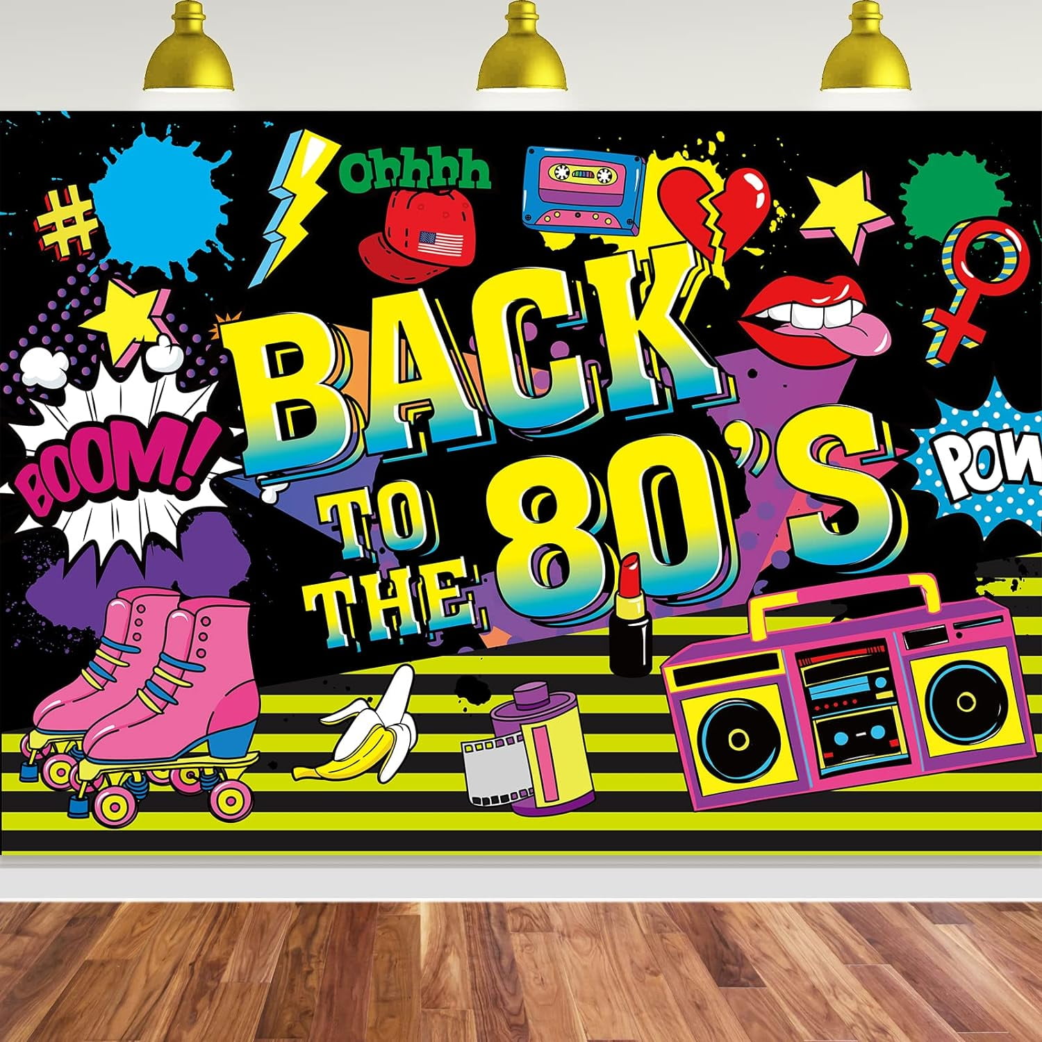 Back to The 80's Backdrop,Back to The 80's Banner 80's Party ...