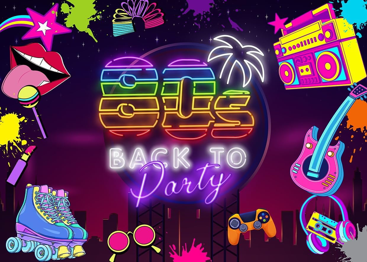 Back to The 80s Backdrop House Party Backdrop Hip Hop Photo Backdrop ...