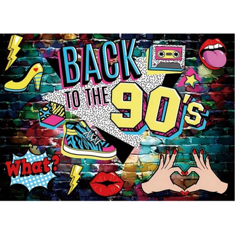 Back to The 90's Birthday Party Photography Backdrops Hip Hop 90th ...