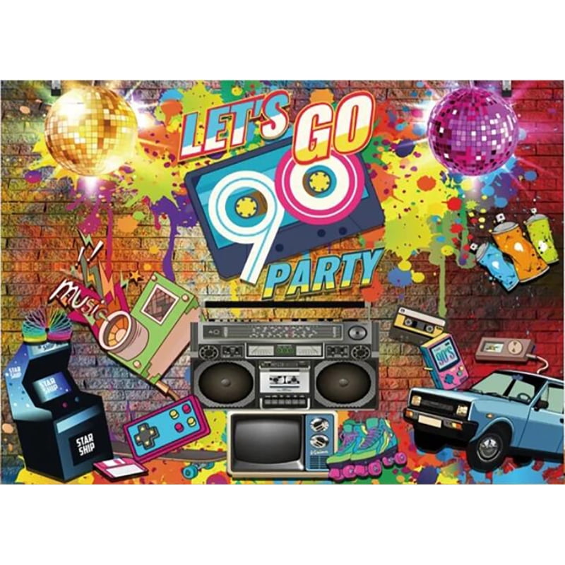 Back to The 90's Birthday Party Photography Backdrops Hip Hop 90th ...
