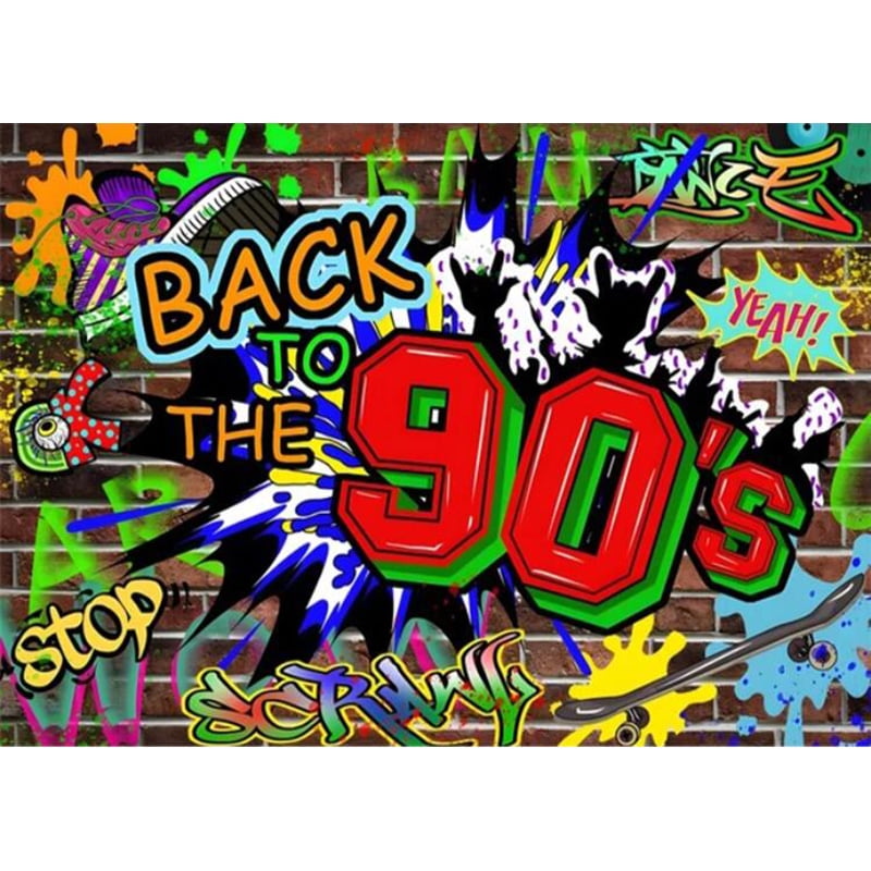 Back to The 90's Birthday Party Photography Backdrops Hip Hop 90th ...