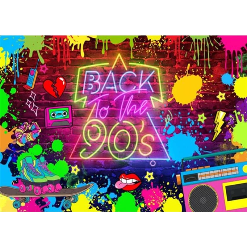 Back to The 90's Birthday Party Photography Backdrops Hip Hop 90th ...