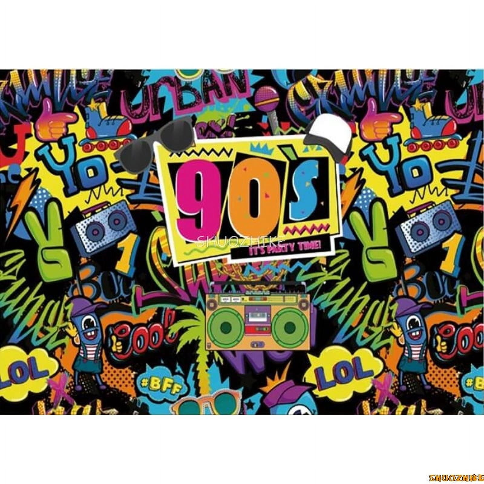 Back to The 90's Birthday Party Photography Backdrops Hip Hop 90th ...