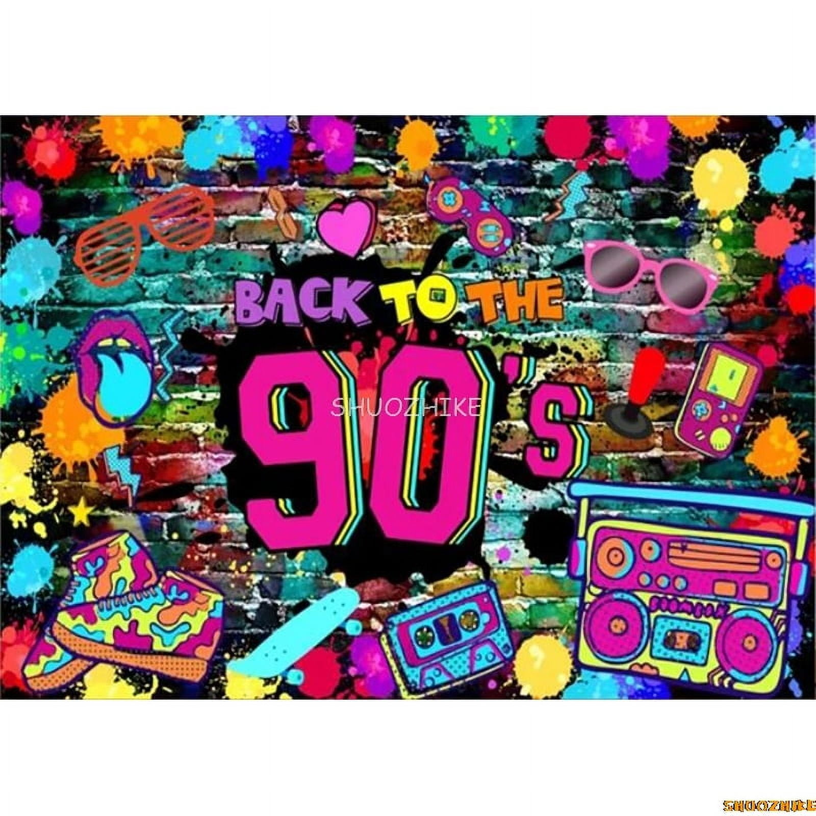 Back to The 90's Birthday Party Photography Backdrops Hip Hop 90th ...