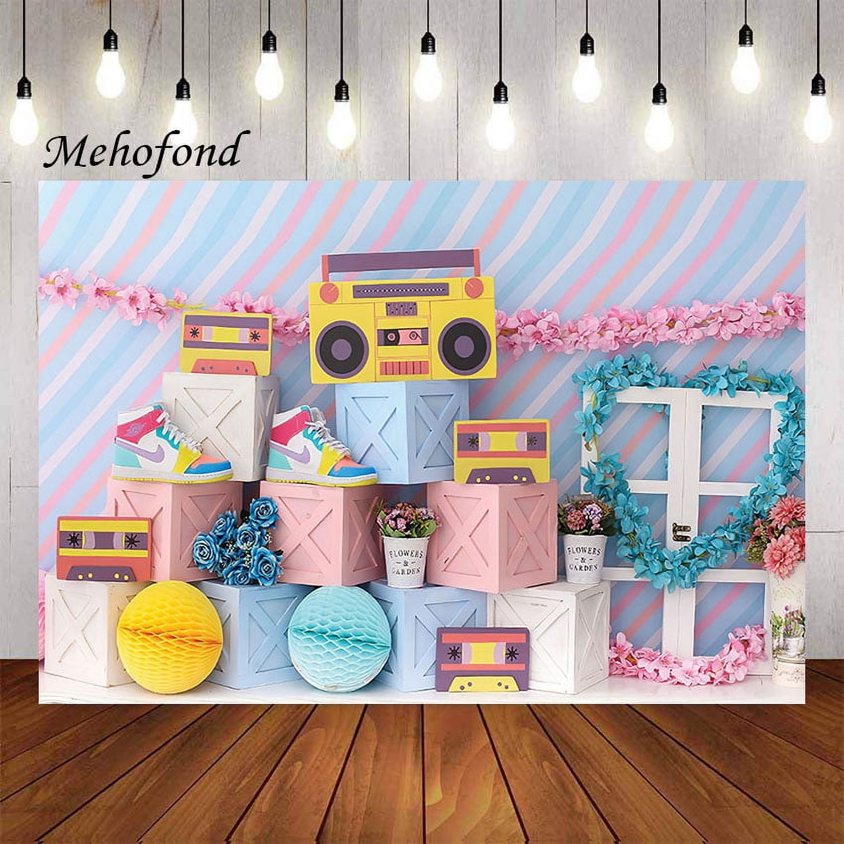 Back to The 90s Hip Hop Music Flowers Kids Birthday Party Cake Smash r ...