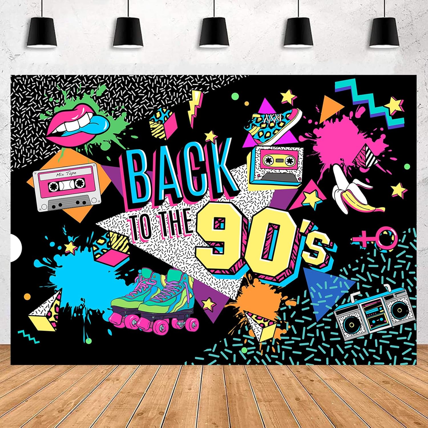 Back to The 90s Party Backdrop for Photography Retro Radio Hip Hop Rock ...