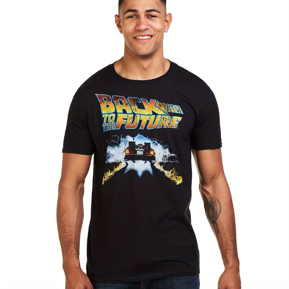 Back to The Future Mens T-shirt DeLorean Black S - XXL Official ...