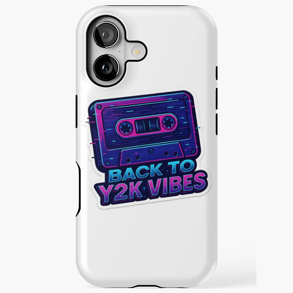 Back to Y2K Vibes Neon Retro Cassette Tape Design Phone Case with ...