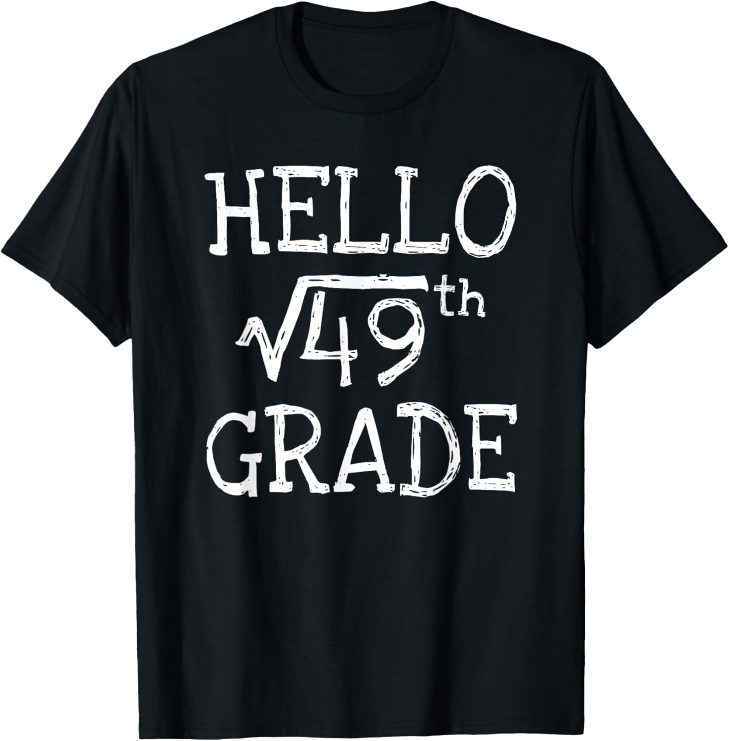 Back to school 7th Grade Square Root of 49 math kids teacher T-Shirt ...