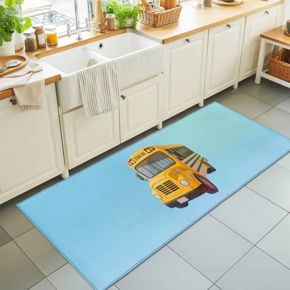 Back-to-school Season Rectangle Area Rug 2x6ft,Living Room Rug Non-Slip ...