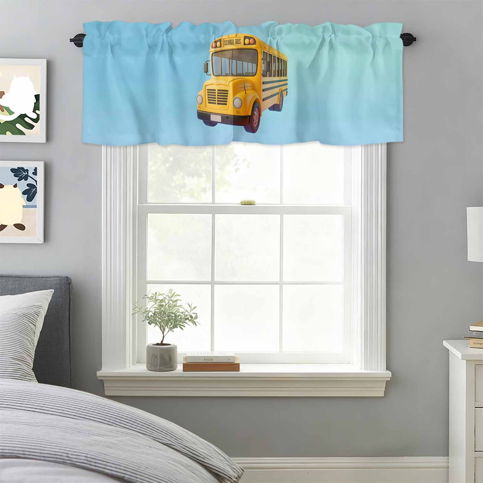 Back-to-school Season Valances for Windows,Rod Pocket Valance for ...