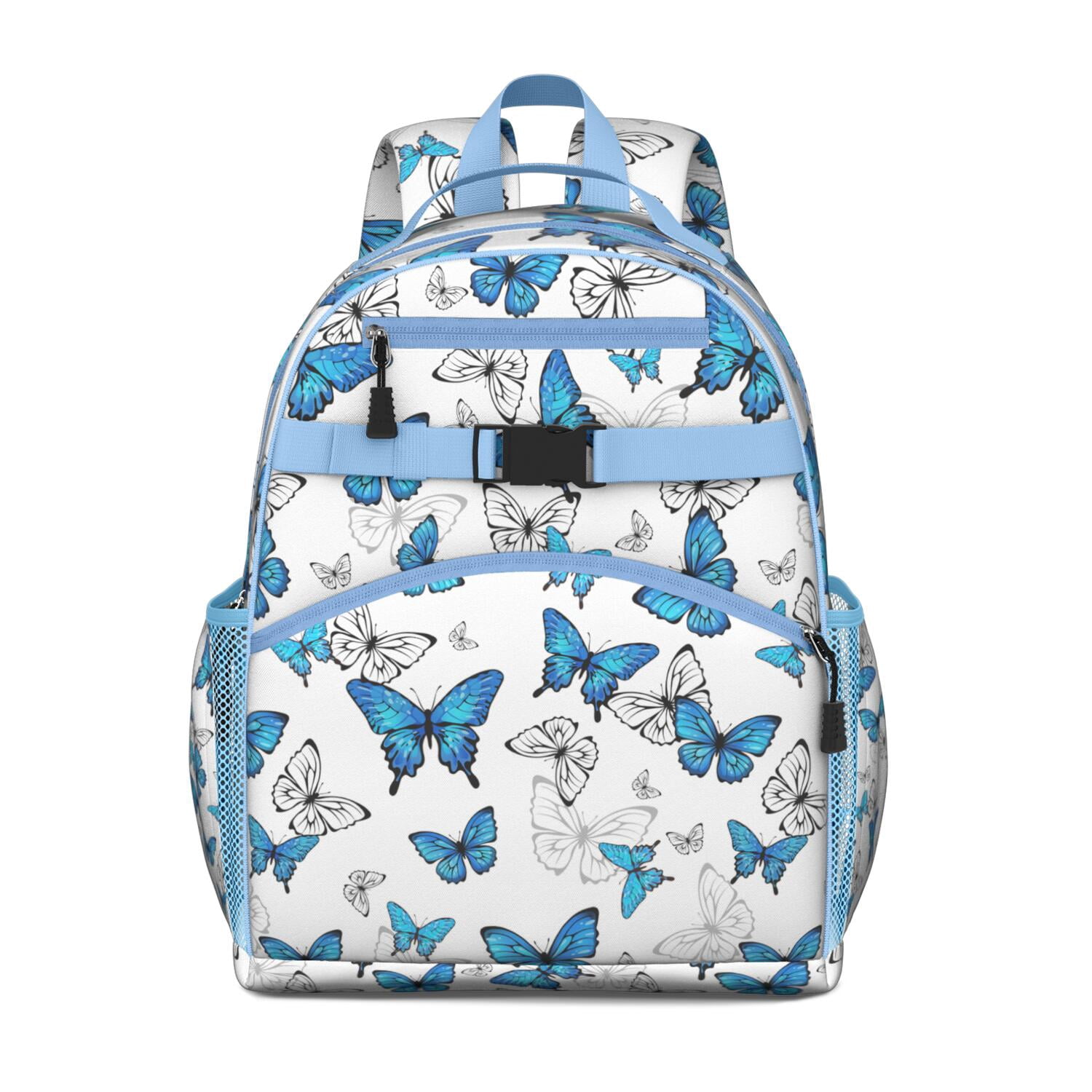 Back to school butterfly backpack, cute butterfly and floral design ...
