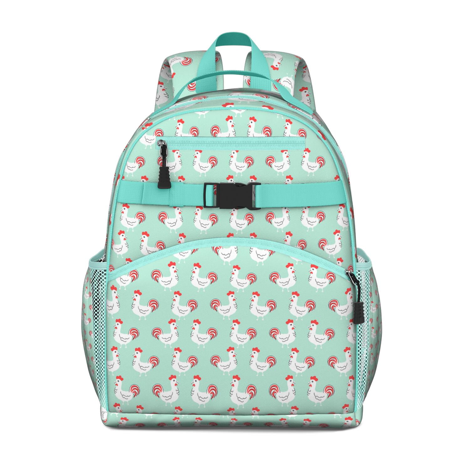 Back to school chicken backpack, spacious backpack with colorful farm ...