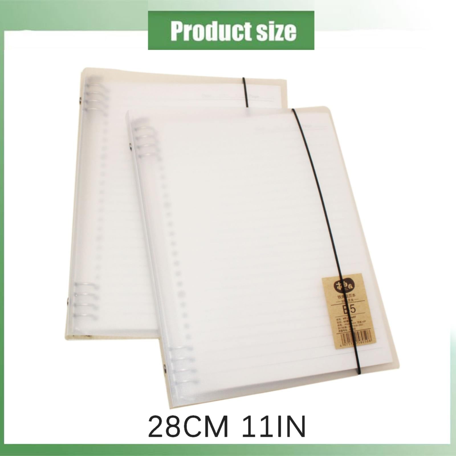 Back to school season clearance! 2pcs A5 Translucent Plastic 6 Rings ...
