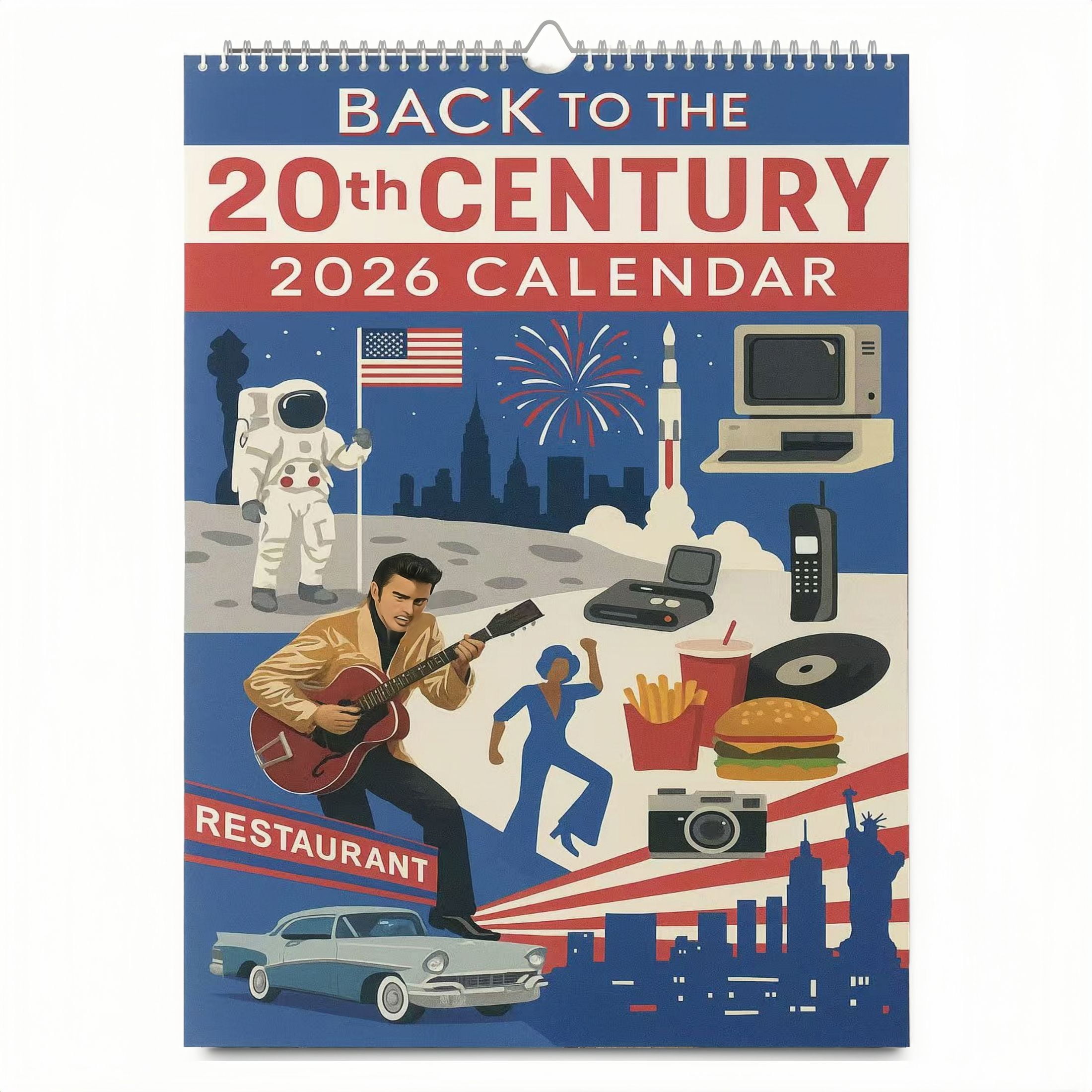 Back to the 20th Century Vintage 2026 Calendar – Classic 12-Month Retro ...