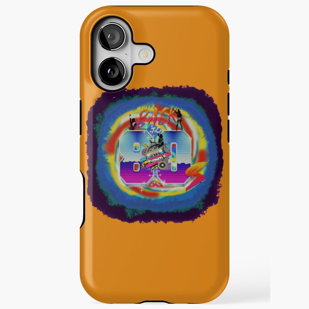 Back to the 80s Retro Nostalgia Phone Case with iPhone 11 to 17 Pro Max ...