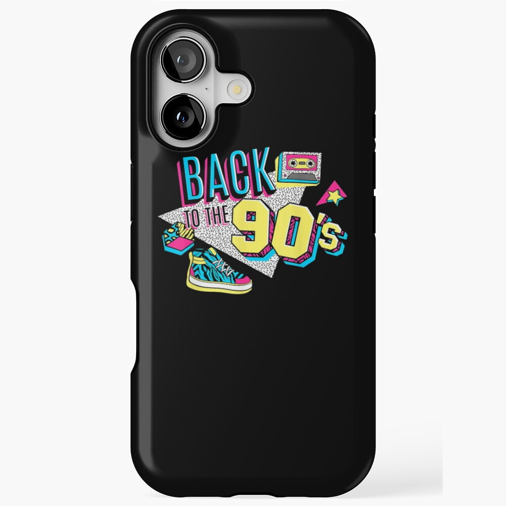 Back to the 90s Graphic Retro Design Tough iPhone Case for 17/15/14/13 ...