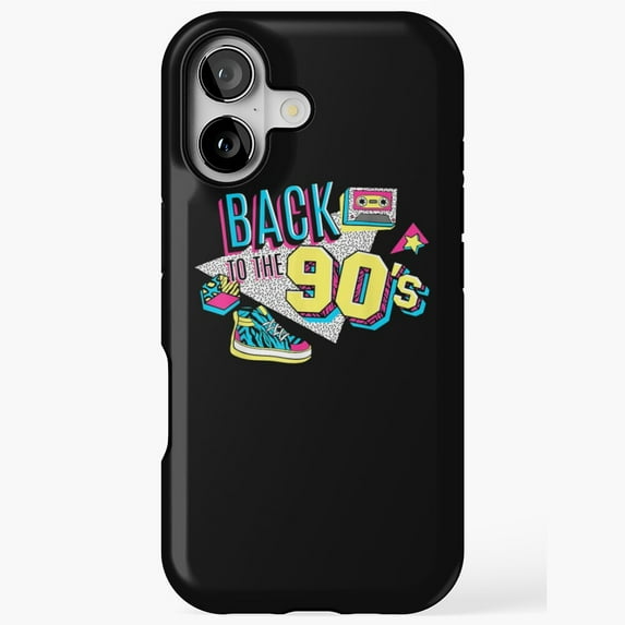 Back to the 90s Graphic Retro Design Tough iPhone Case for 17/15/14/13 ...