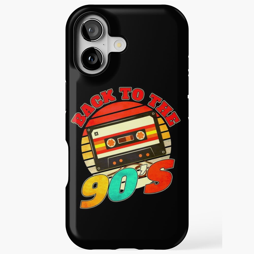 Back to the 90s Retro Throwback Graphic Phone Case with iPhone 11 to 17 ...