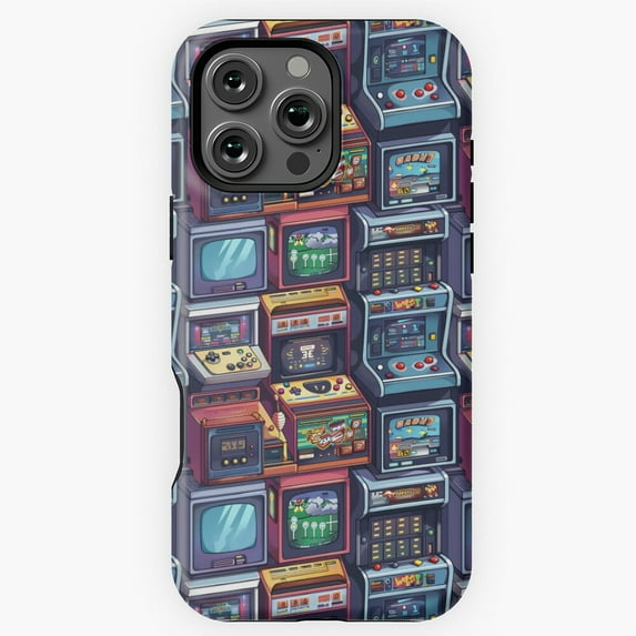 Back to the Arcade Nostalgia Gamer iPhone Case 11 12 13 14 15 16 17 Pro ...