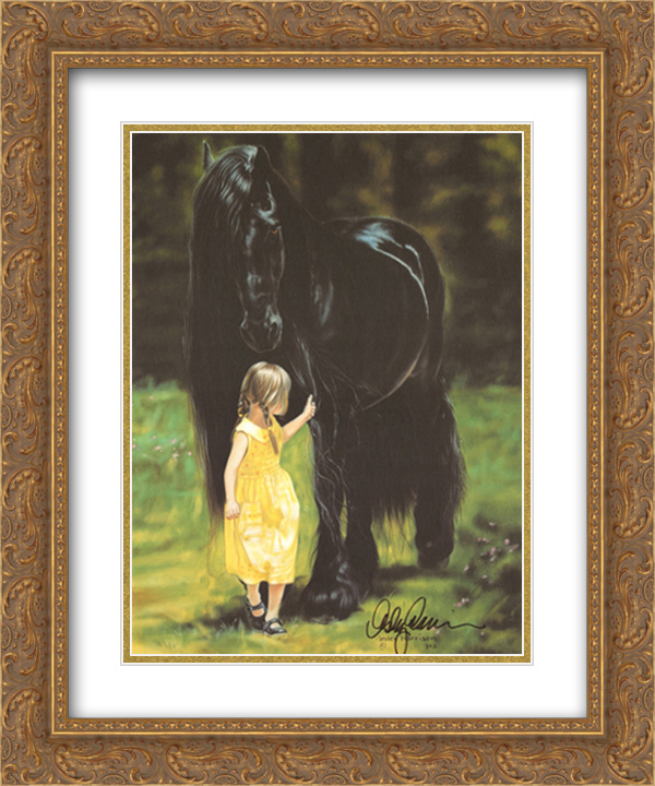 Back to the Barn 2x Matted 20x24 Gold Ornate Framed Art Print by Leslie ...