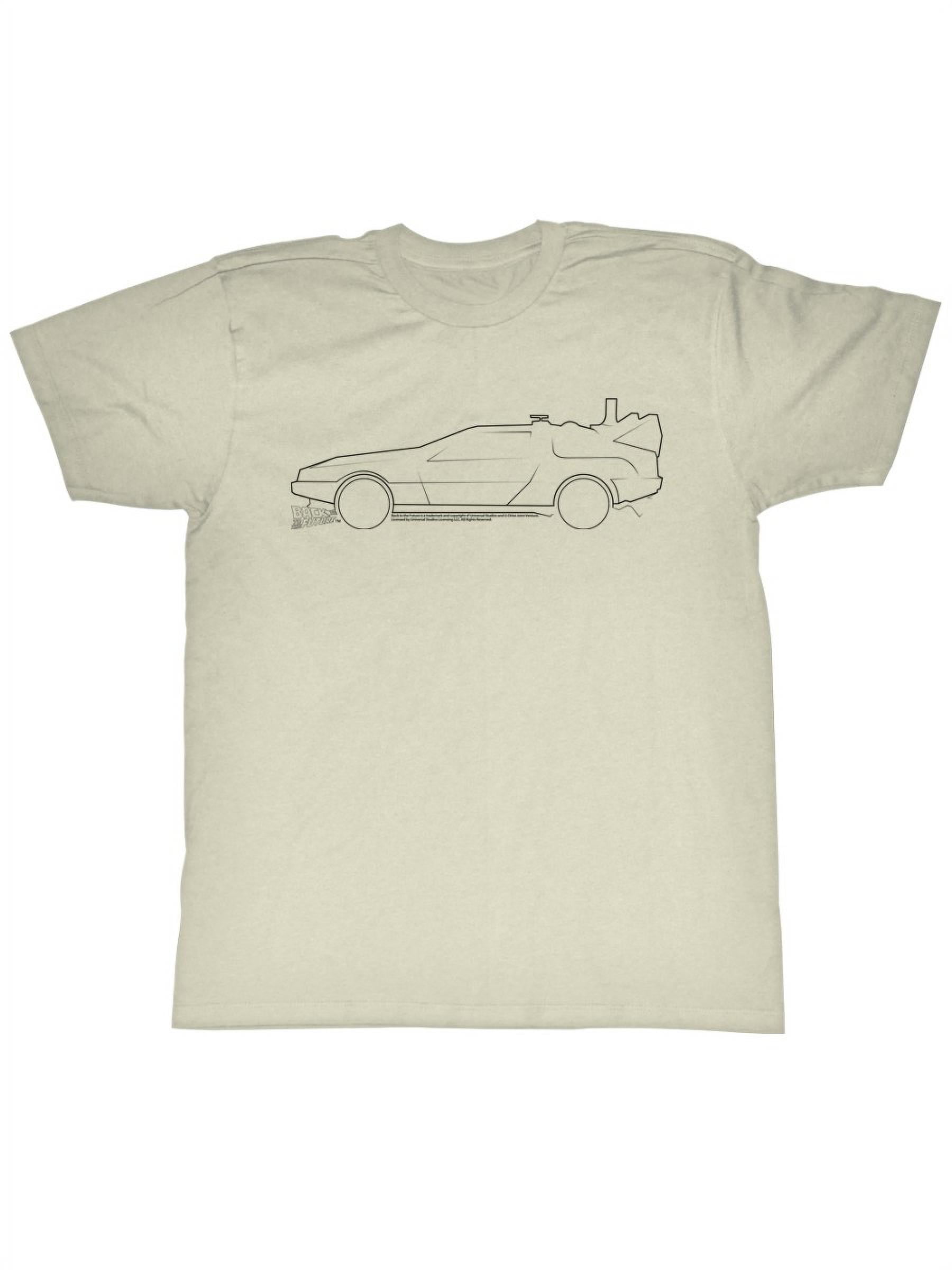 Back to the Future 80s Movie Time Machine Outline Sketch Adult Short ...