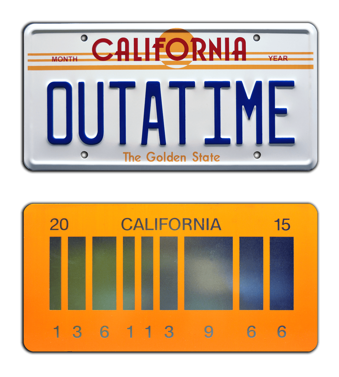 Back to the Future | Delorean | OUTATIME + 2015 | Metal Stamped Replica ...
