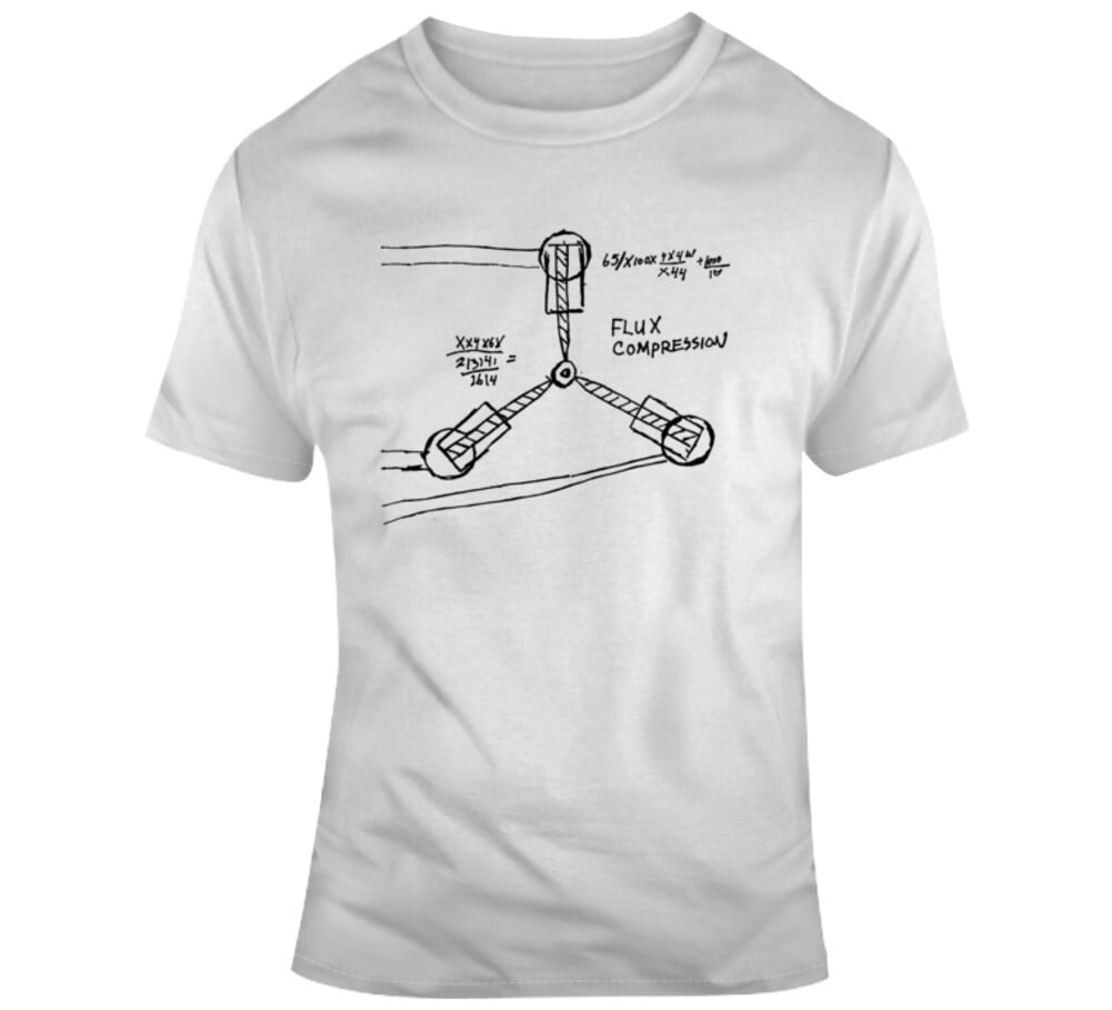 Back to the Future Movie Flux Capacitor Diagram Movie Fan T Shirt ...