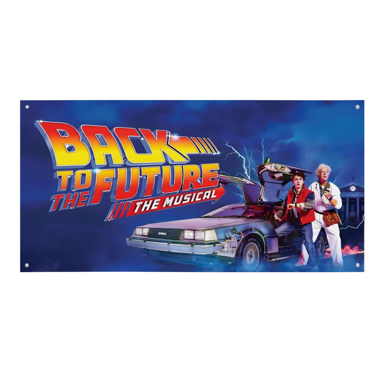 Back to the Future-Theme Backdrops Banner Birthday Party Decor Supplies ...