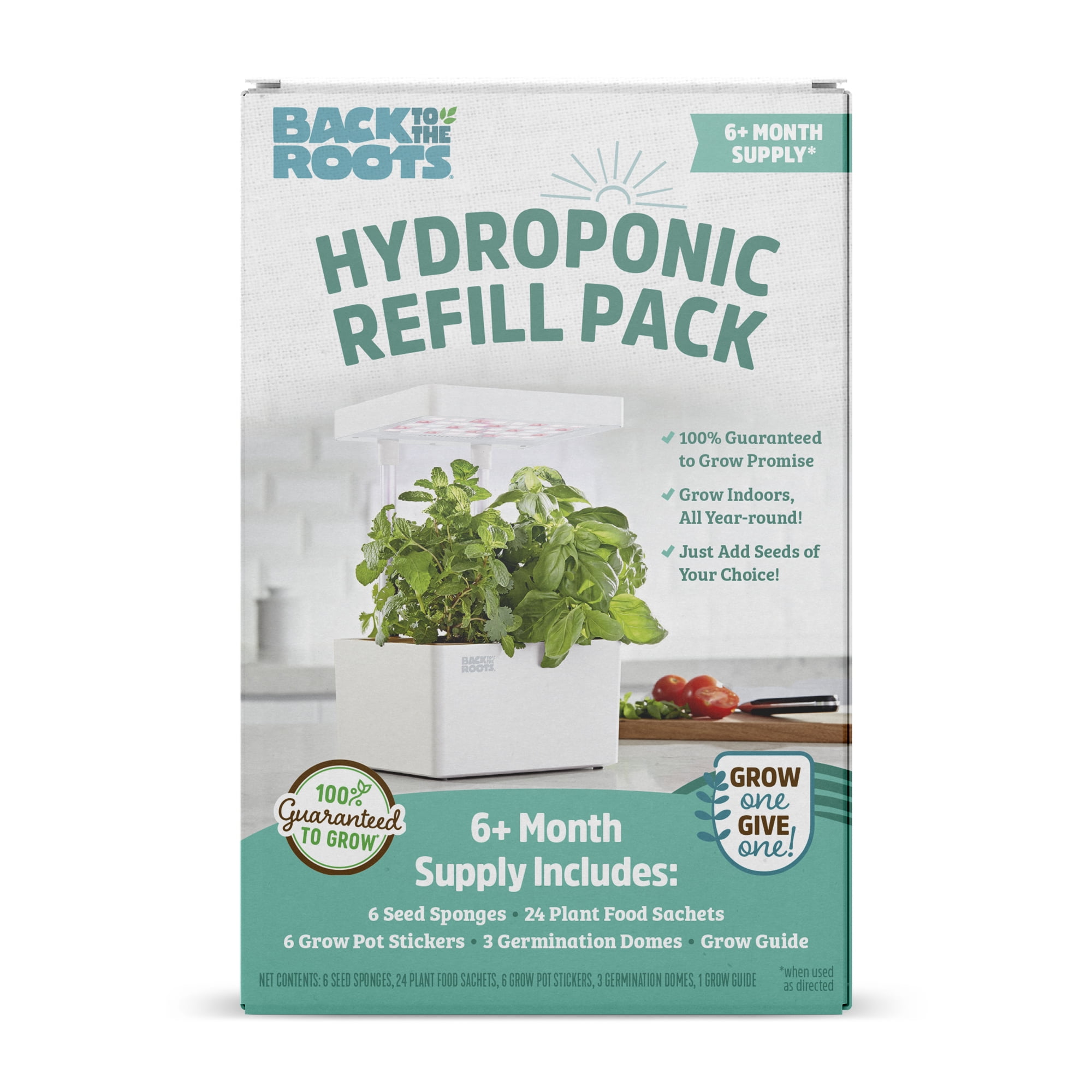 Back to the Roots Hydroponic Grow Kit Refill Bundle, 24 Plant Food ...