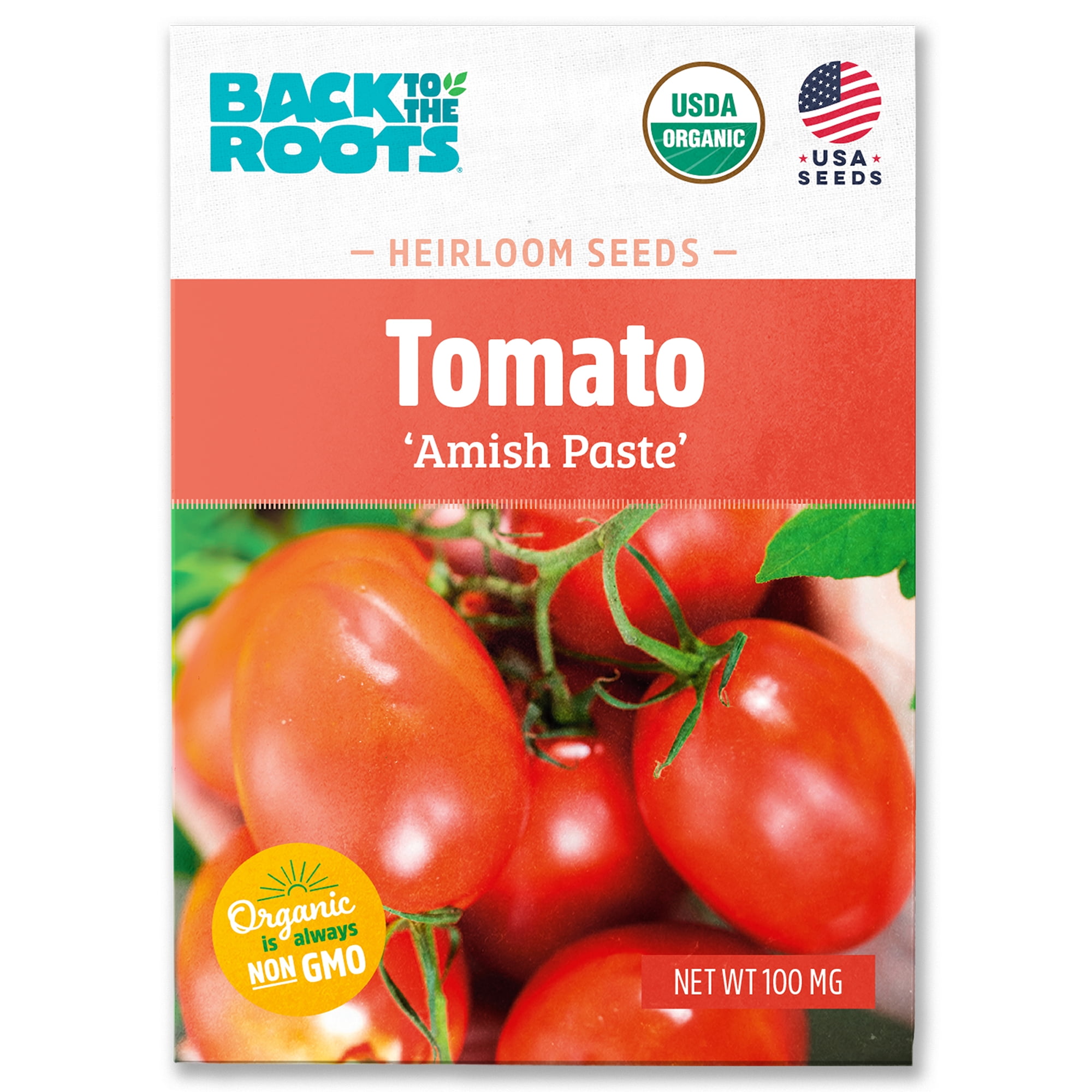 Back to the Roots Amish Paste Tomato Plant Seeds - Walmart.com